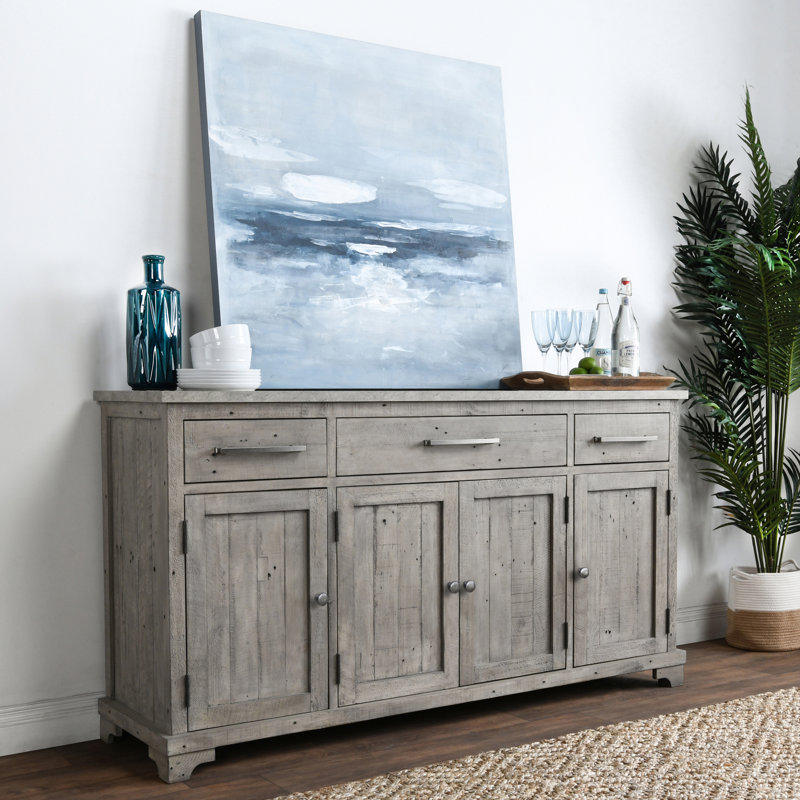 Joss & Main Ponta 67" Wide 3 Drawer Pine Solid Wood Sideboard & Reviews | Birch Lane